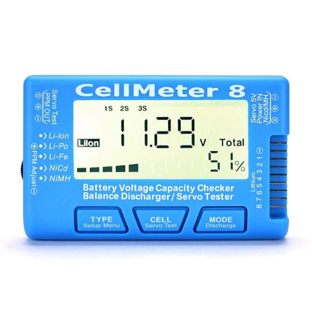 RC CellMeter-8 Digital Battery Capacity Checker Balance Discharger ...