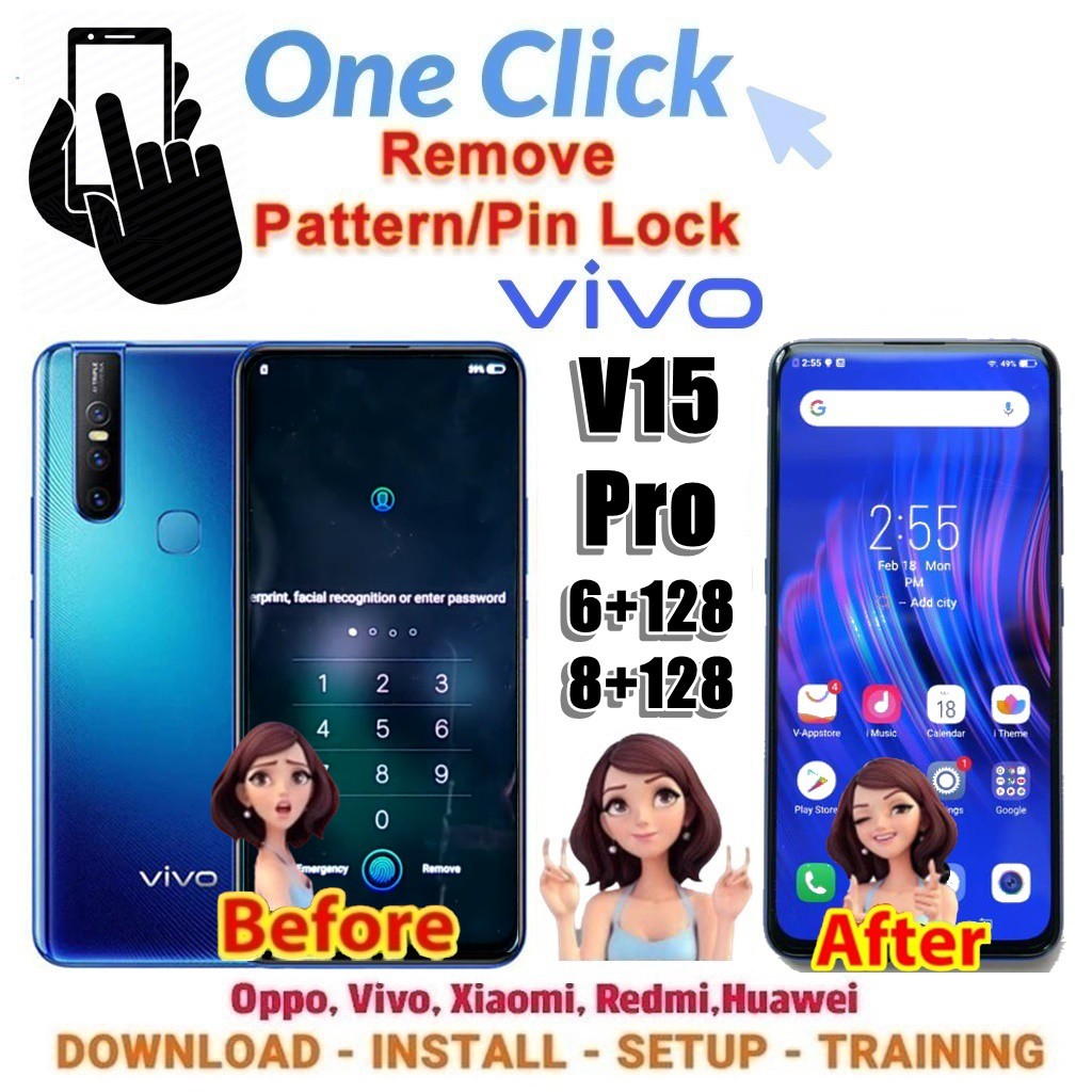VIVO V15 Pro Remove Pattern/Pin/FRP UnLock One Click Clear 100% ...
