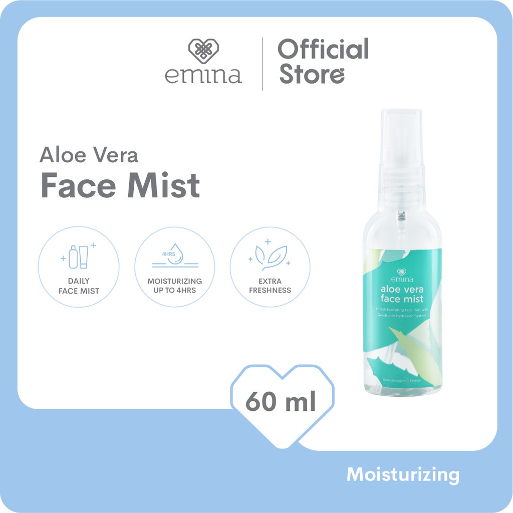Original Emina Aloe Vera Face Mist Spray 60ml | Shopee Malaysia