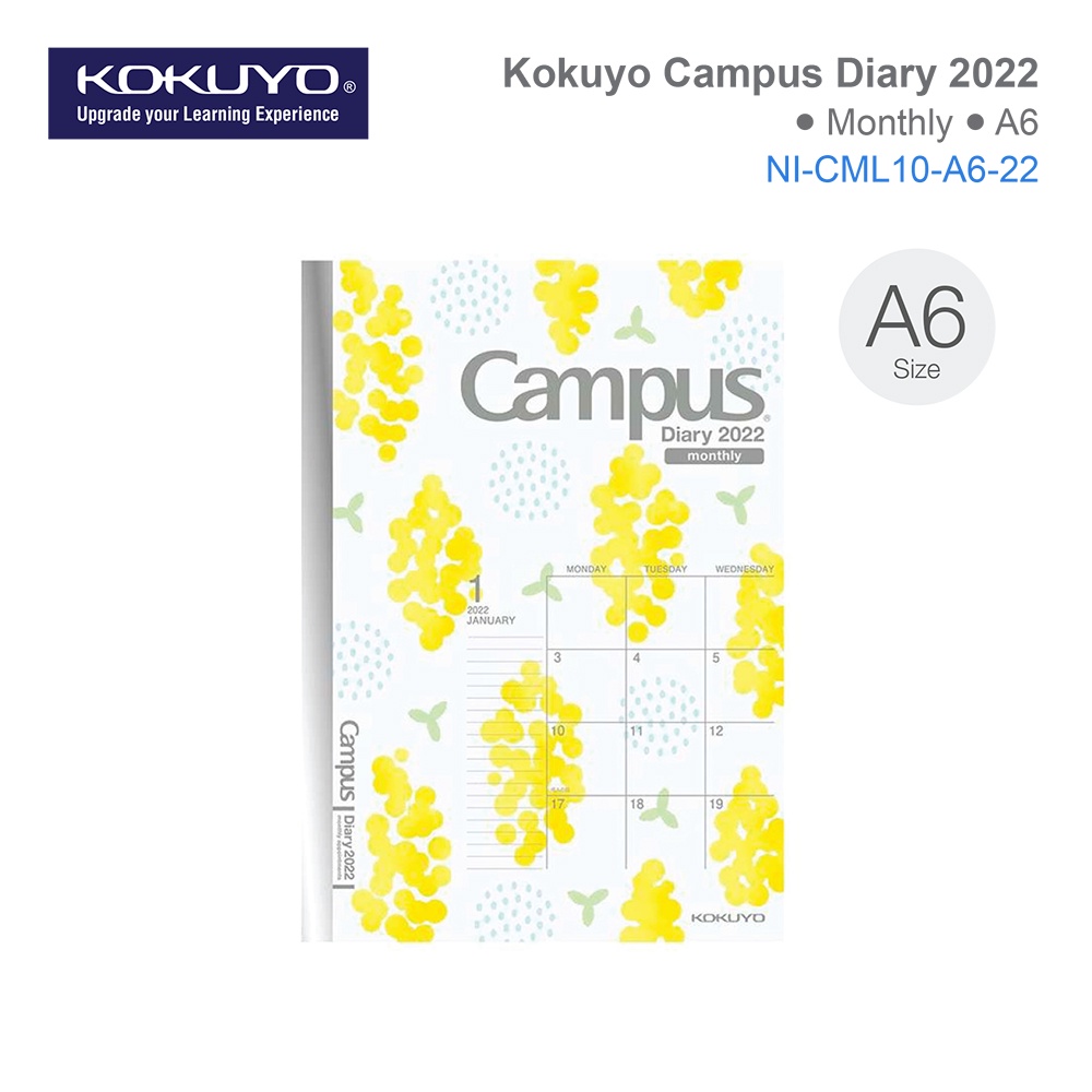 Kokuyo Campus Diary 2022 Monthy Schedule - MIMOSA | Shopee Malaysia