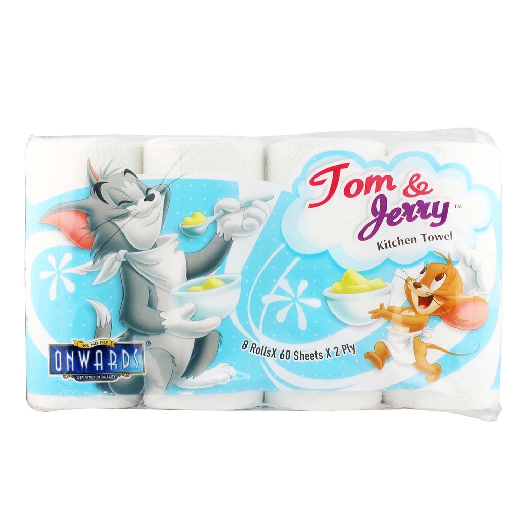 Onwards Kitchen Towel Tom & Jerry (50 Sheets x 8 Rolls) | Shopee Malaysia