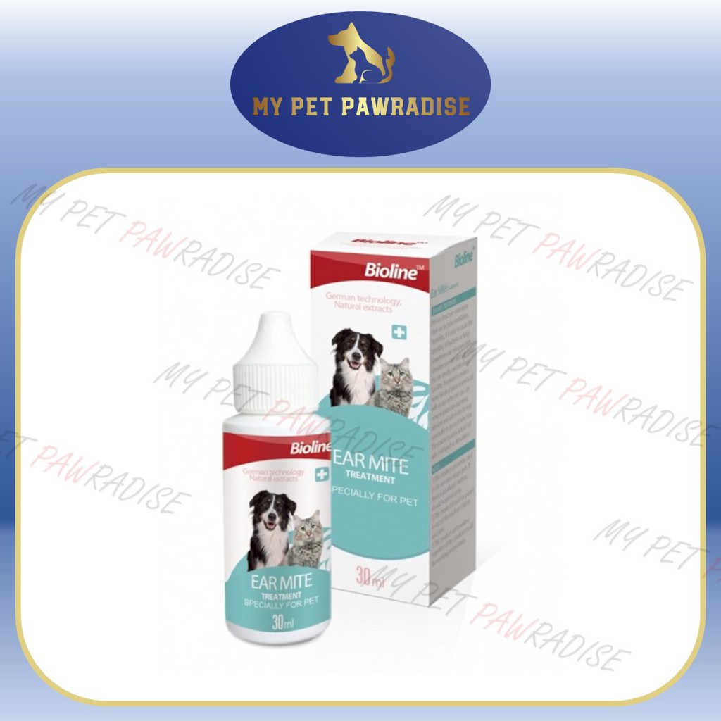 Bioline Ear Mite Treatment Oil Ear Drop for Pets Cats Dogs 30ml ...