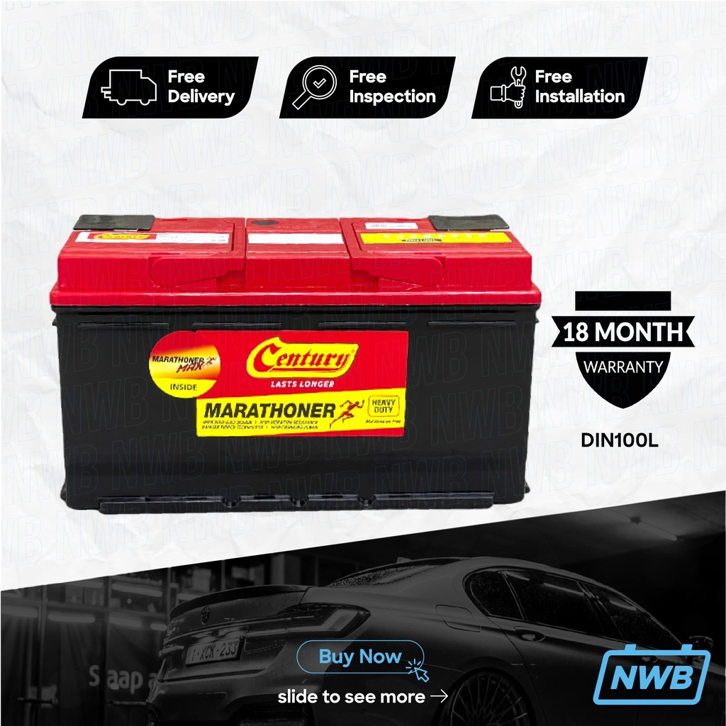 NW Bateri Kereta Century Battery DIN100 Car Battery (MF) - 115AH - MERCEDES W211, W221, W163 ...