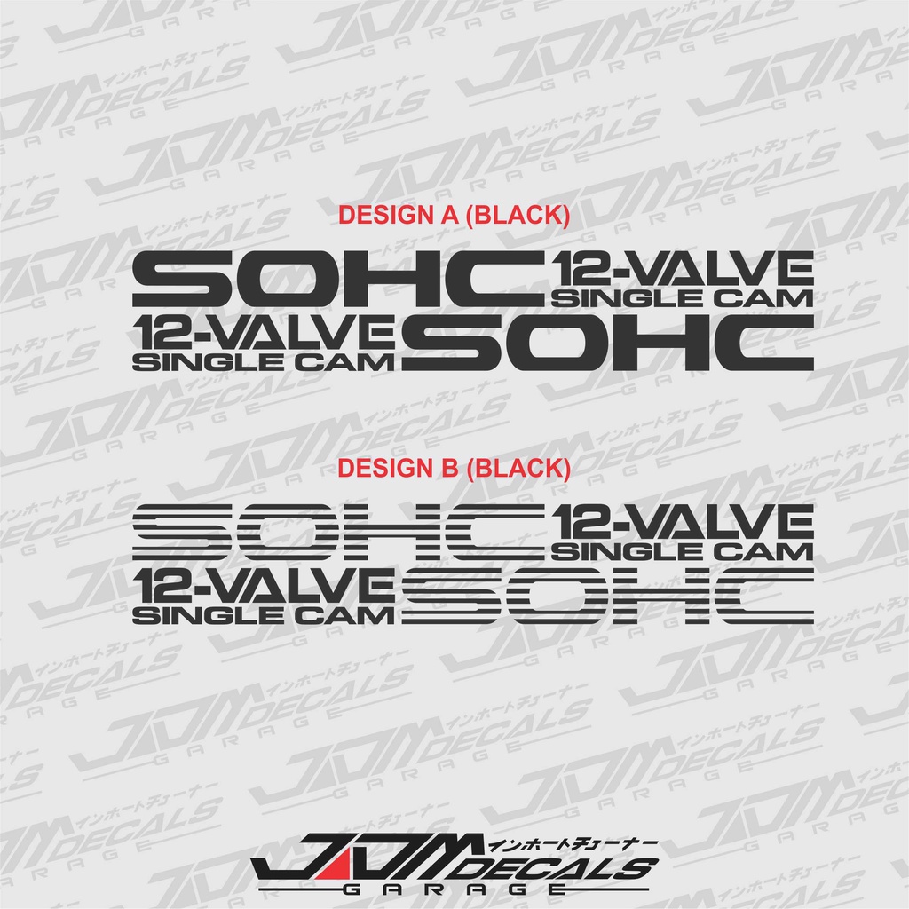 [2 pcs] Proton SOHC 12 & 16 Valve Door Side Vinyl Sticker | Shopee Malaysia