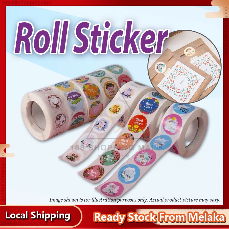 500Pcs Cute Cartoon Rainbow Thank You Stickers for Gift Package Card ...