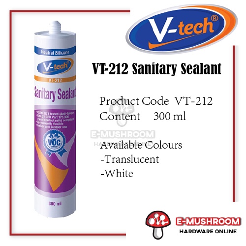 V-tech VT-212 Sanitary Silicone 300ml | Shopee Malaysia