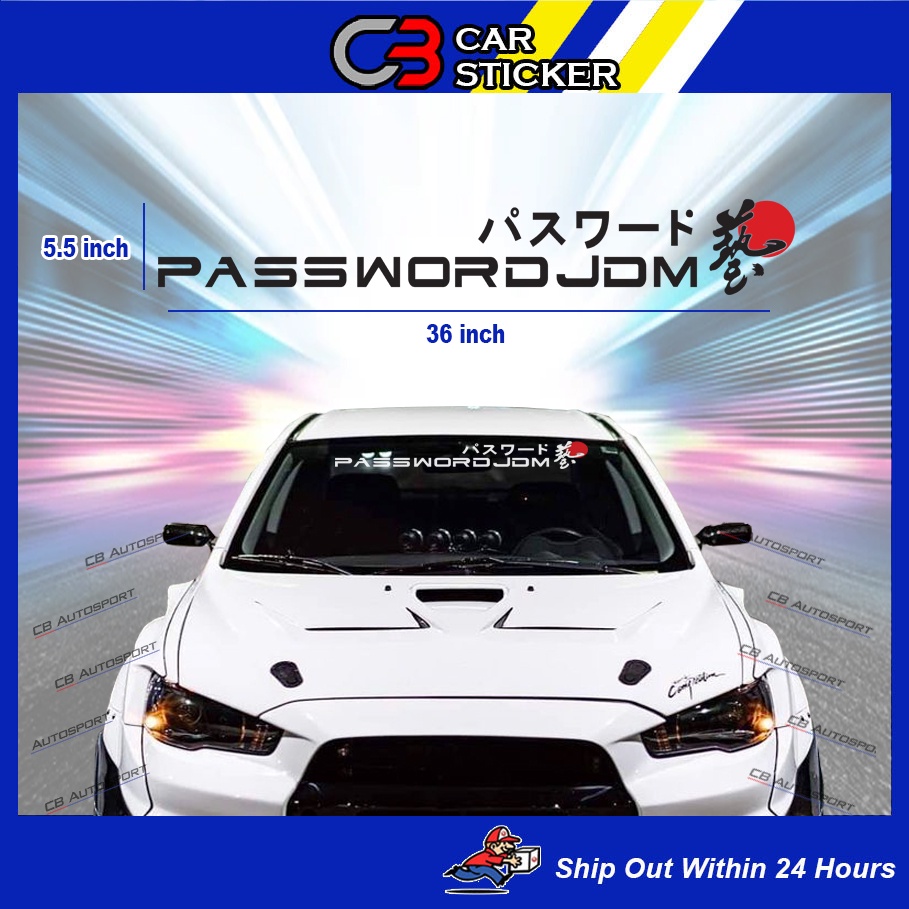 PASSWORD JDM JAPANESE CAR STICKER / CS682 | Shopee Malaysia