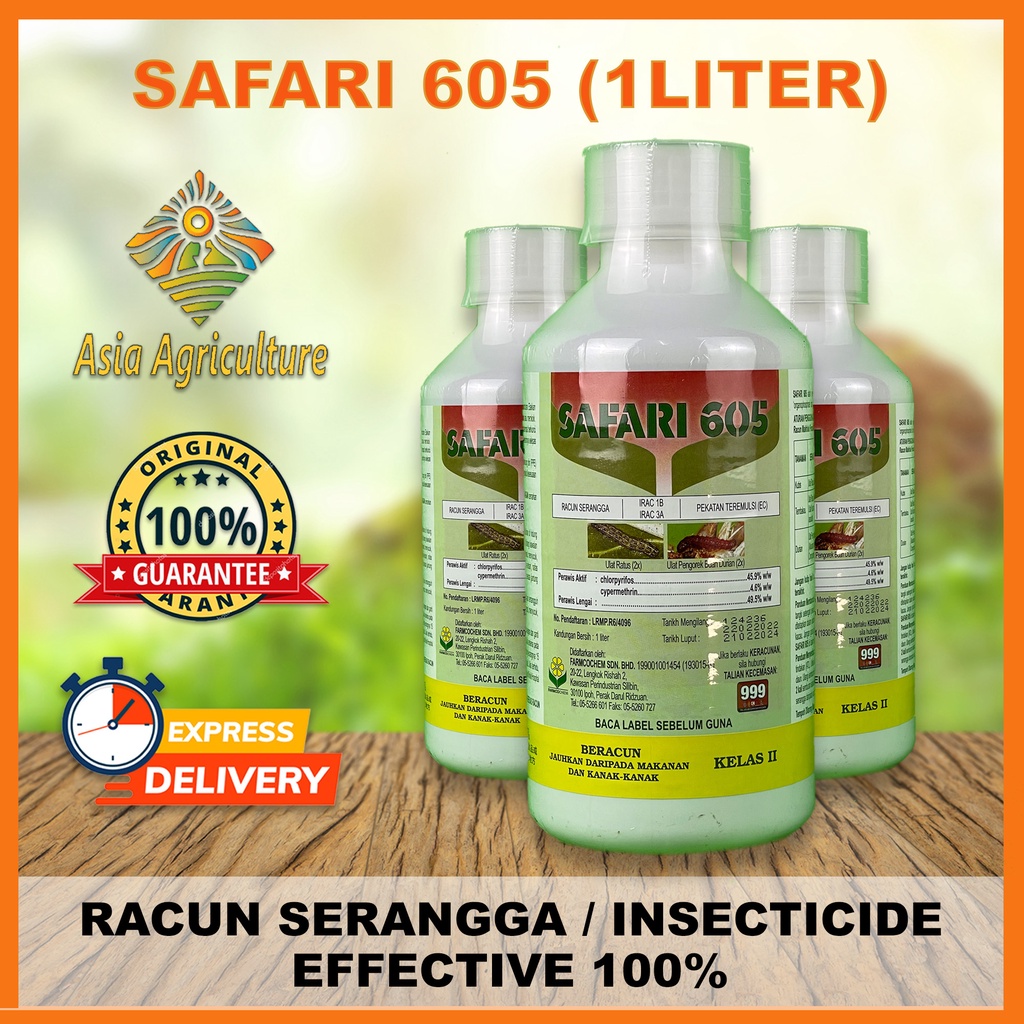 ASIA AGRICULTURE SAFARI 605 1LITER RACUN SERANGGA ATAU SERANGGA TERBANG ...