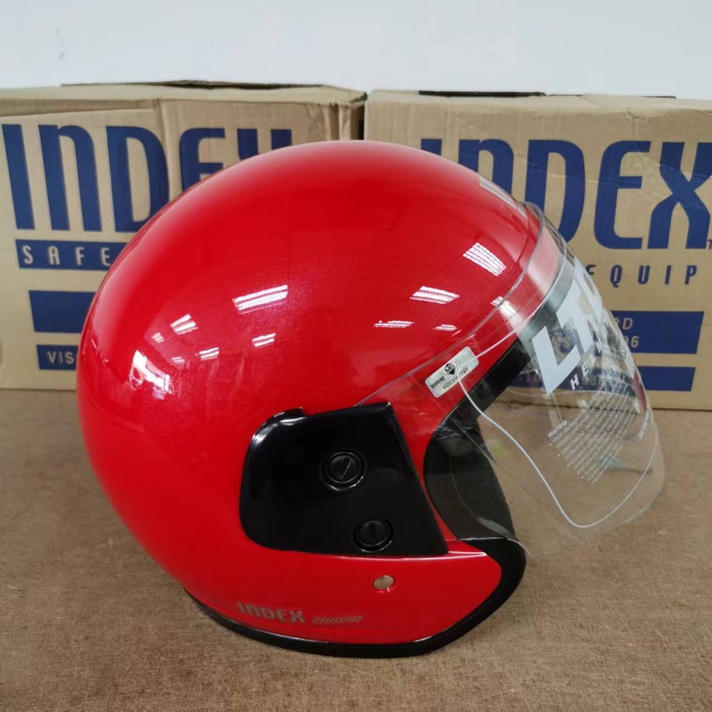 ORIGINAL INDEX HELMET INDEX VISOR SMOKE GOLD RAINBOW PELANGI RED BLUE ...