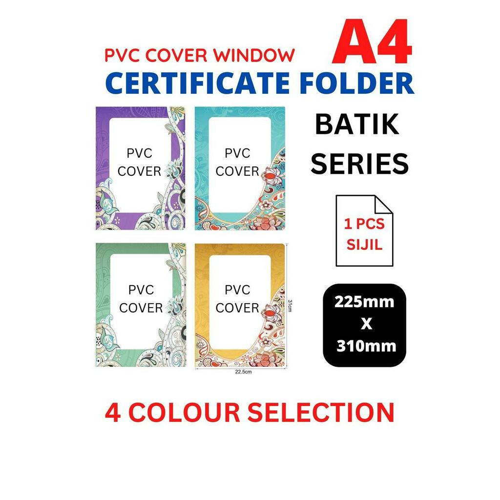 [ KCF SERIES ] A4 CERTIFICATE FOLDER WITH PVC COVER WINDOW (1'S ...