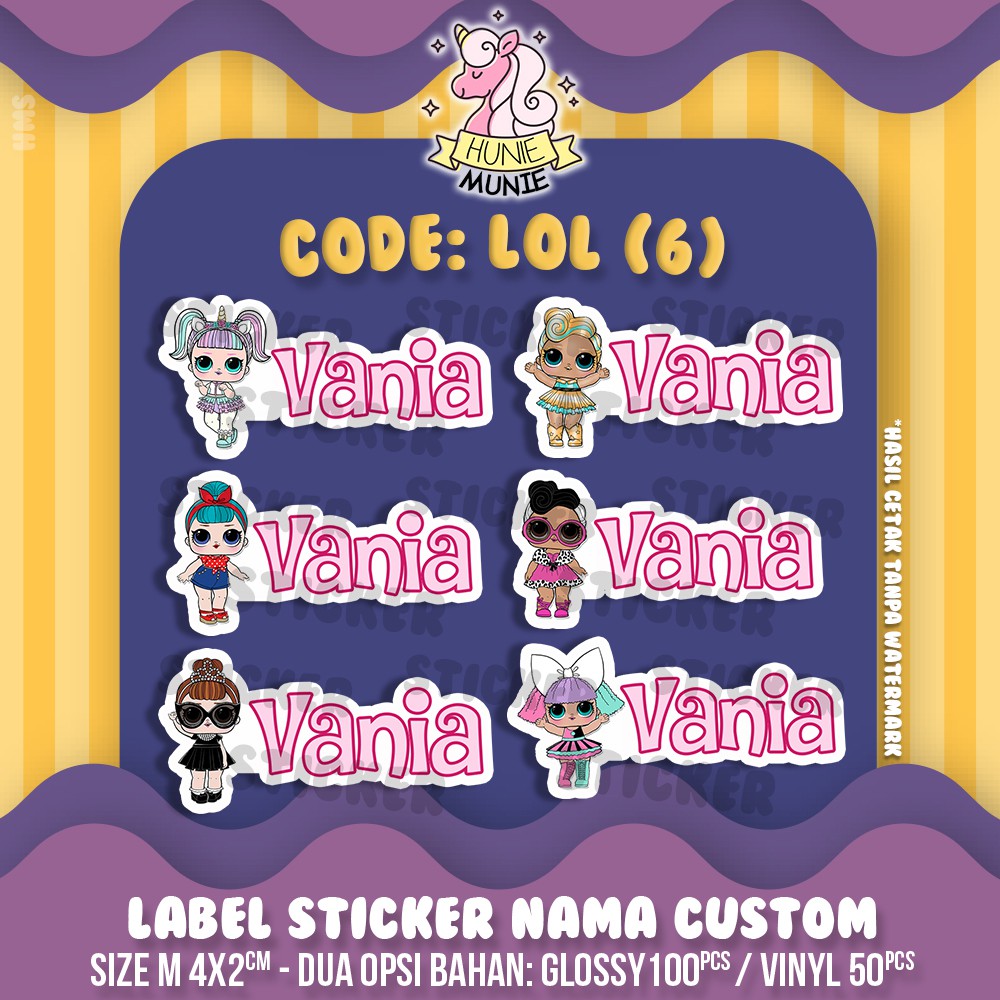 Custom Name Stickers - LOL SERIES (100pcs+) Many Choices of LOL Sticker ...