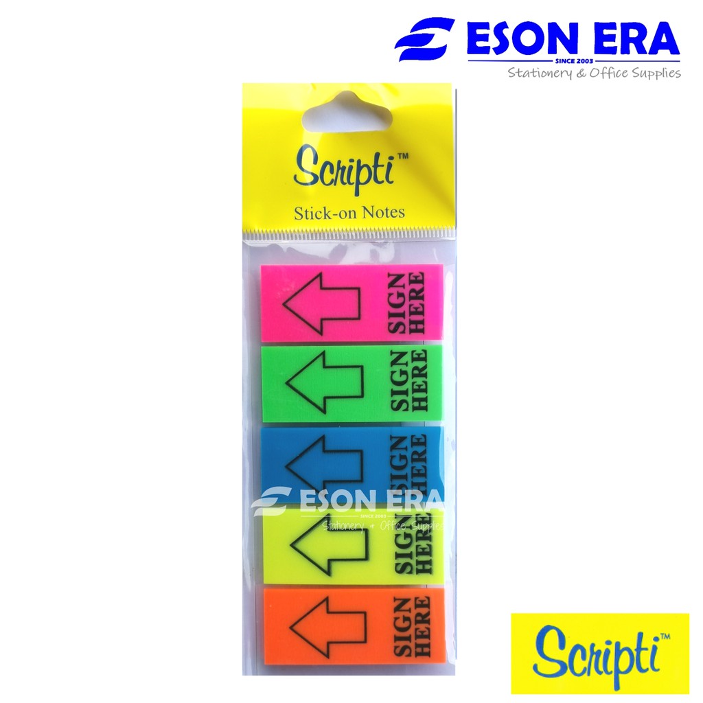 Scripti Stick-on Notes "SIGN HERE" 45668 Stiker Tanda | Shopee Malaysia