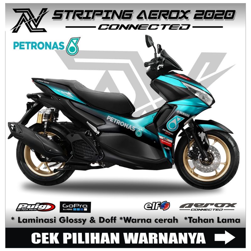 Aerox New Connected 2021 Striping Decal Petronas Motif Variation ...