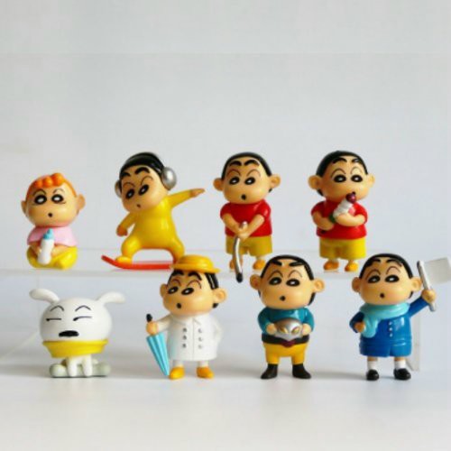 8 IN 1 Shin Chan Figurine set / cake Topper | Shopee Malaysia
