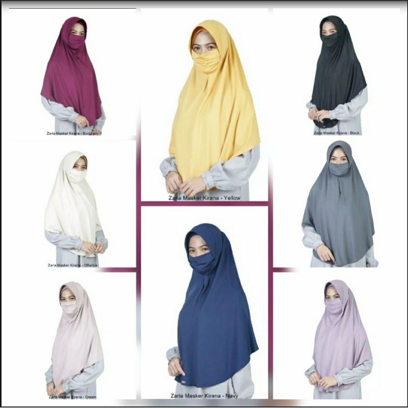 Hijab Bergo Elzatta Hijab Original Zaria Kirana Mask | Shopee Malaysia