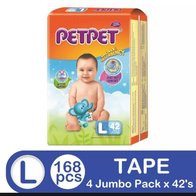 PROMOSI!! PETPET Jumbo Pack L42 (3+1pack) | Shopee Malaysia