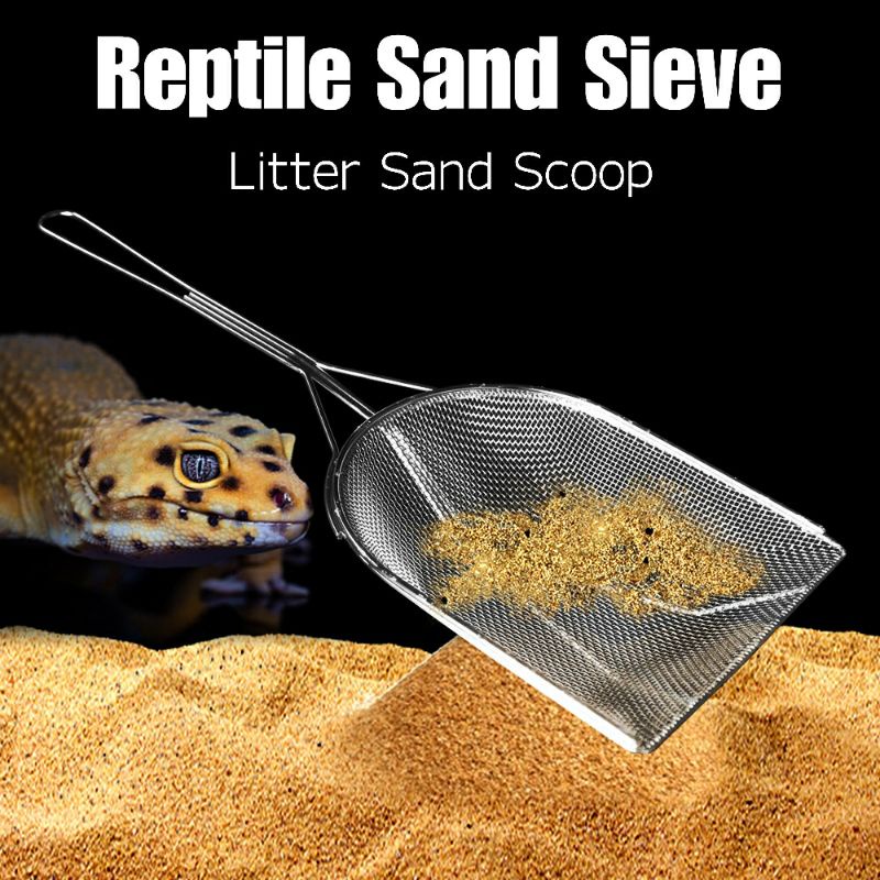 Reptile Sand Scoop Sieve Sand Litter scoop Reptile Hamster terrarium ...