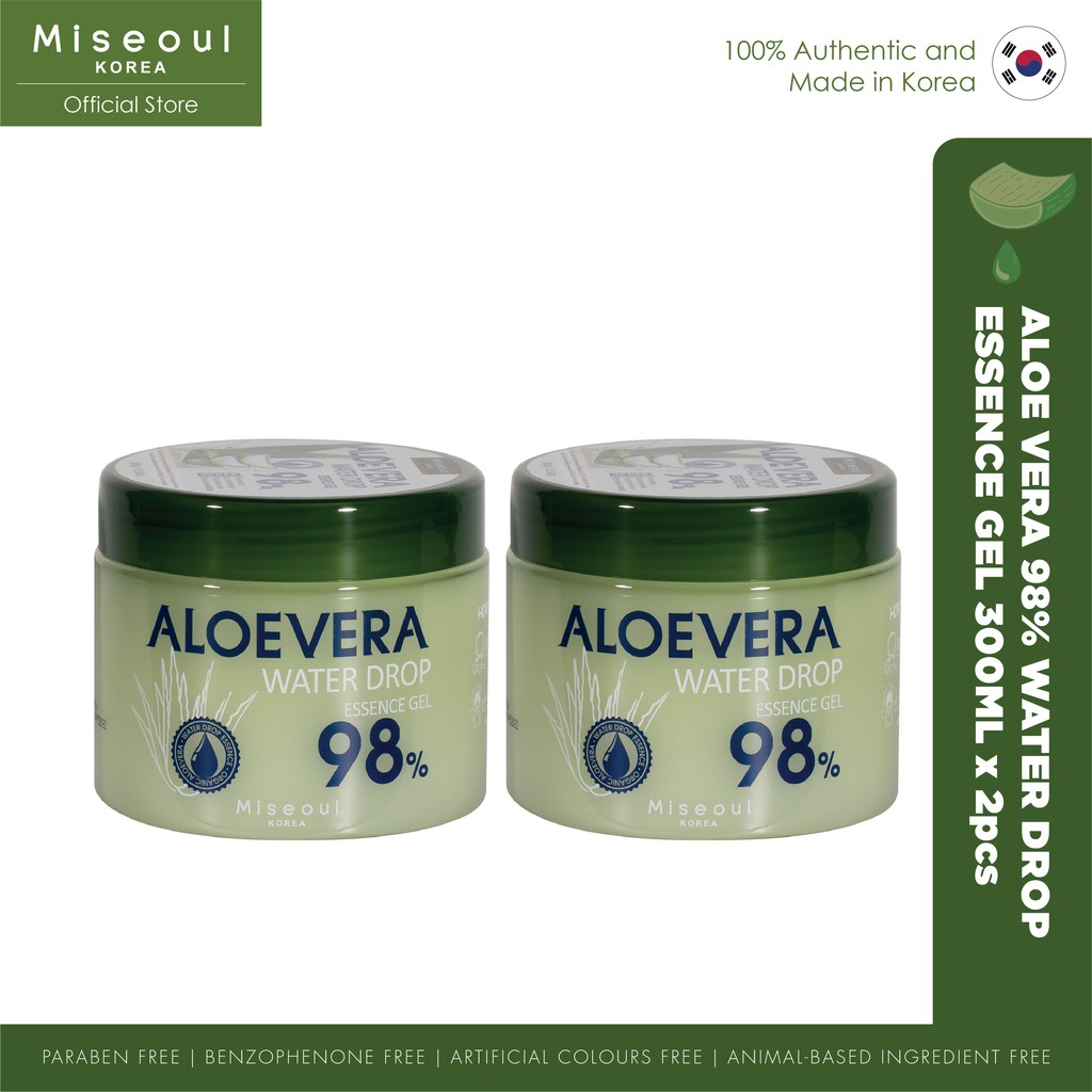 Miseoul Water Drop Aloe Vera Essence Gel 300g [Bundle of 2] | Shopee ...