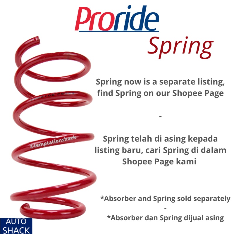 Proton Persona Gen2 Absorber Spring Proride Suspension - Gen 2 Standard Performance Heavy Duty ...