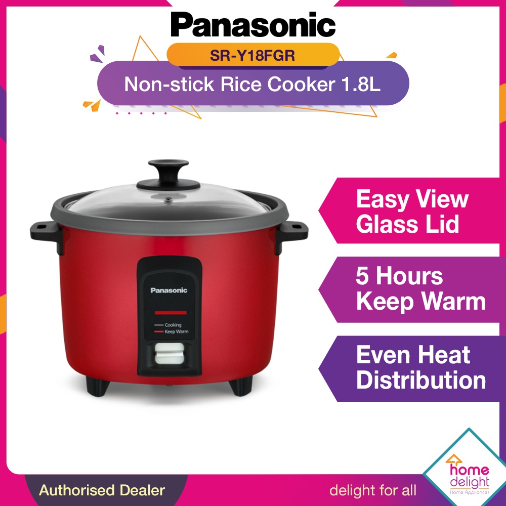 Panasonic Non-Stick Rice Cooker 1.8L RED SR-Y18FGR SR-Y18FGRSKN ...