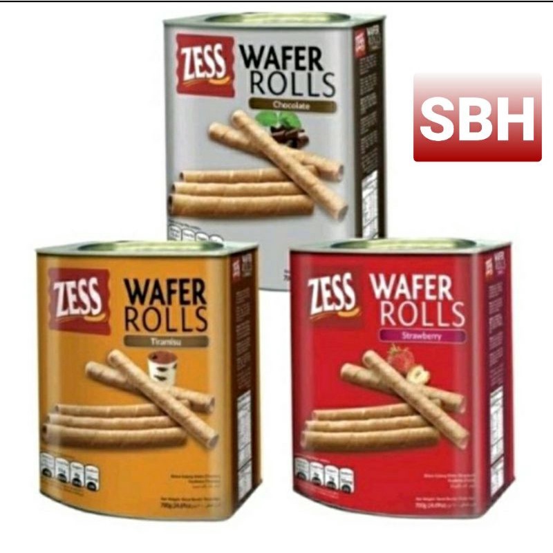 Zess Wafer Rolls biscuits/Chocolate/Tiramisu/Strawberry/700g (1/2025 ...