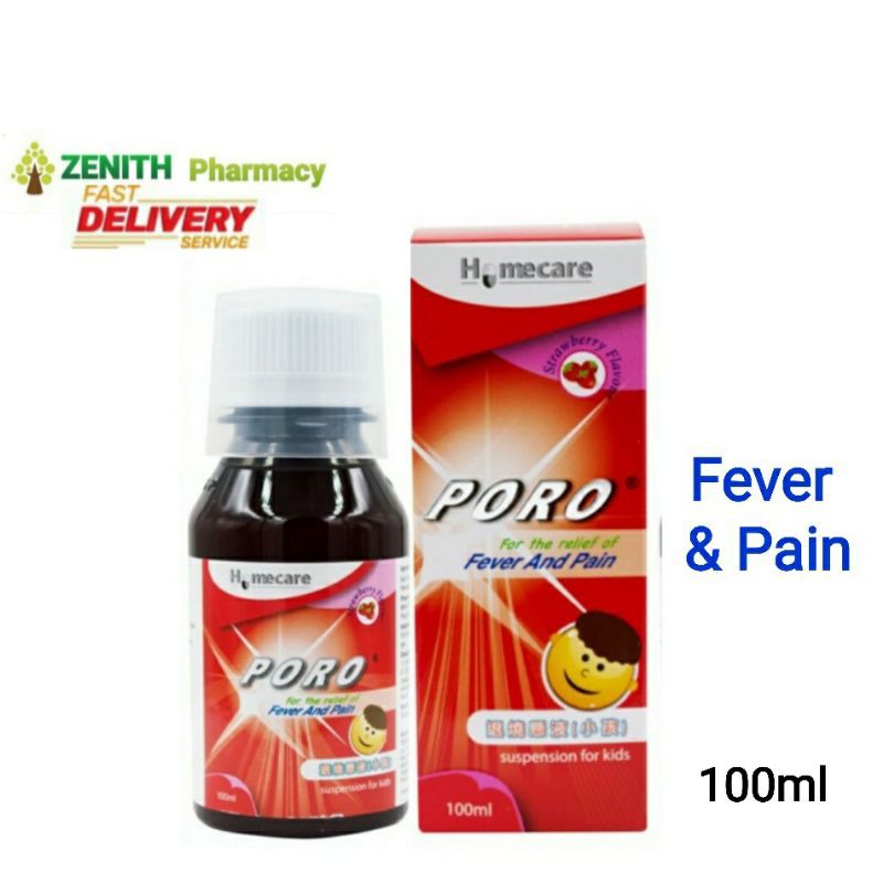 PORO EXP:05/2027 SUSPENSION KIDS 100ML (FEVER & PAIN) | Shopee Malaysia