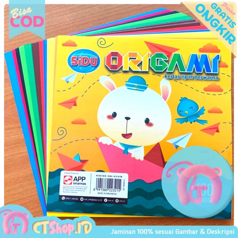 Ctshopid SIDU Origami Folding Paper 16x16 Contains 100 Sheets | Shopee ...