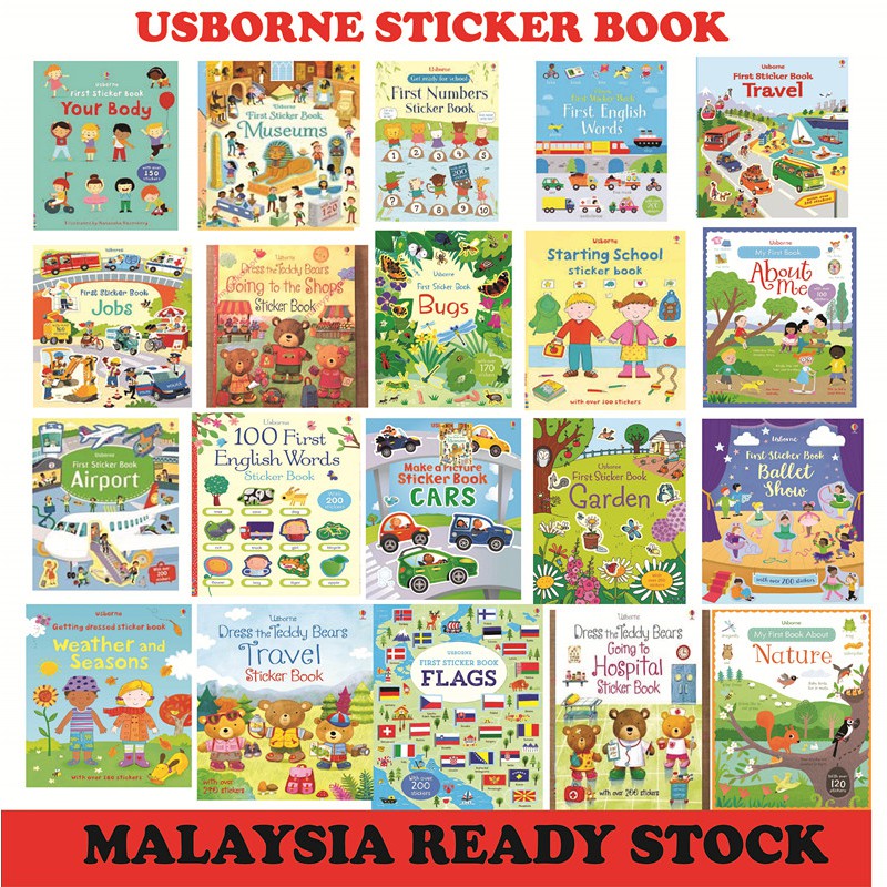 Usborne Book First sticker book Children activity book educational book ...