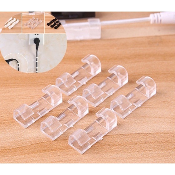 20 Pcs Wire Clip Transparent Wire Holder Clip Cable Holder Cable Clamps ...