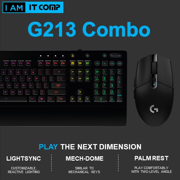 Logitech G Gaming Combo Set G213 Keyboard with G502 Hero / G304 ...