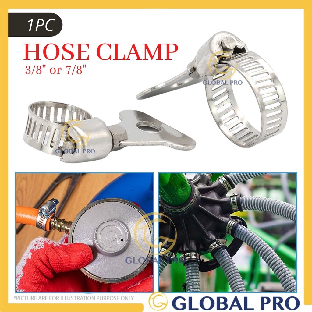 Hose Clamp Hose Clip Gas Clip Adjustable Stainless Steel for Water Pipe ...