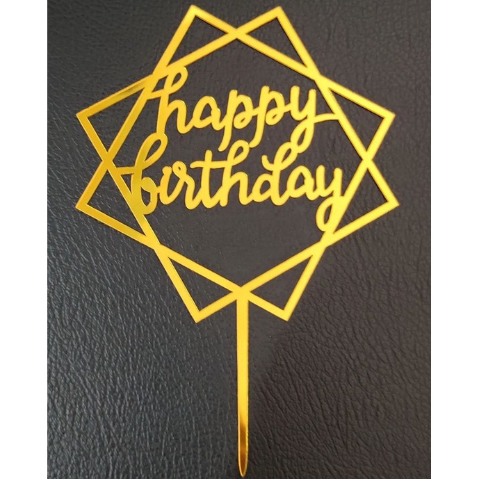 HBD Gold Box Acrylic Topper | Shopee Malaysia
