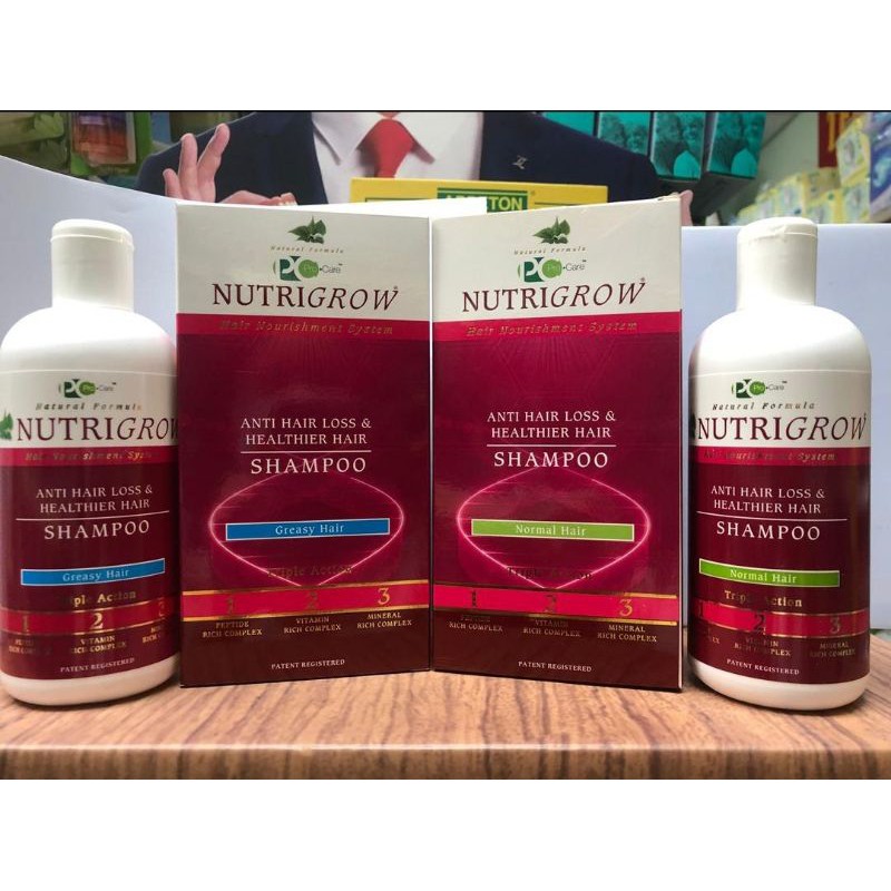 Nutrigrow Anti Hair Loss Shampoo (Greasy/Normal hair) (300ml) | Shopee ...