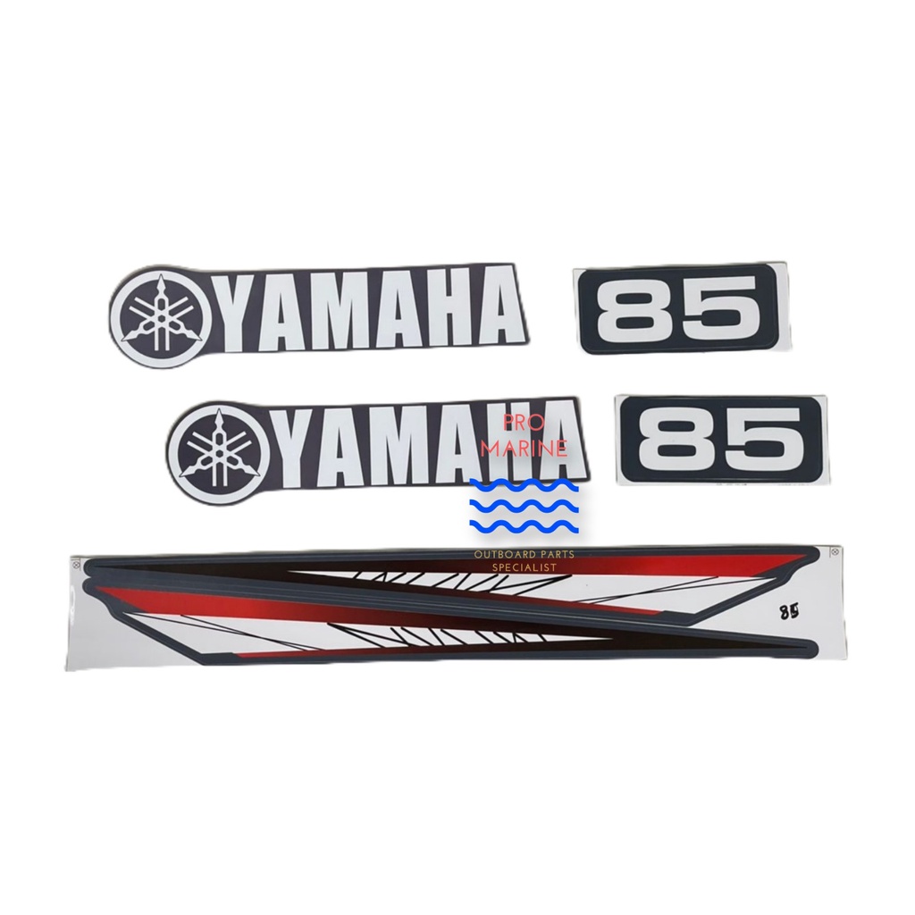 15HP TO 85HP Yamaha Outboard Enduro Decals Sticker Set (Premium ...