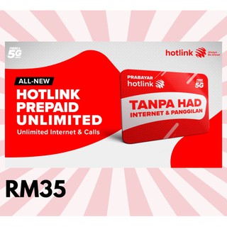 Simkad Hotlink Prepaid Sim Card Unlimited Internet Unlimited Call & Unlimited Hotspot | Shopee ...