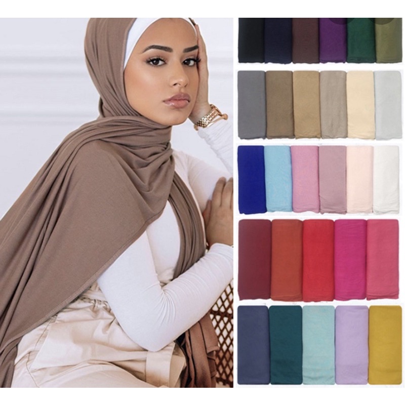 🔥 HOT SALE 🔥[READY STOCK] SHAWL COTTON JERSEY SHAWL MALAS ( PINLESS ...