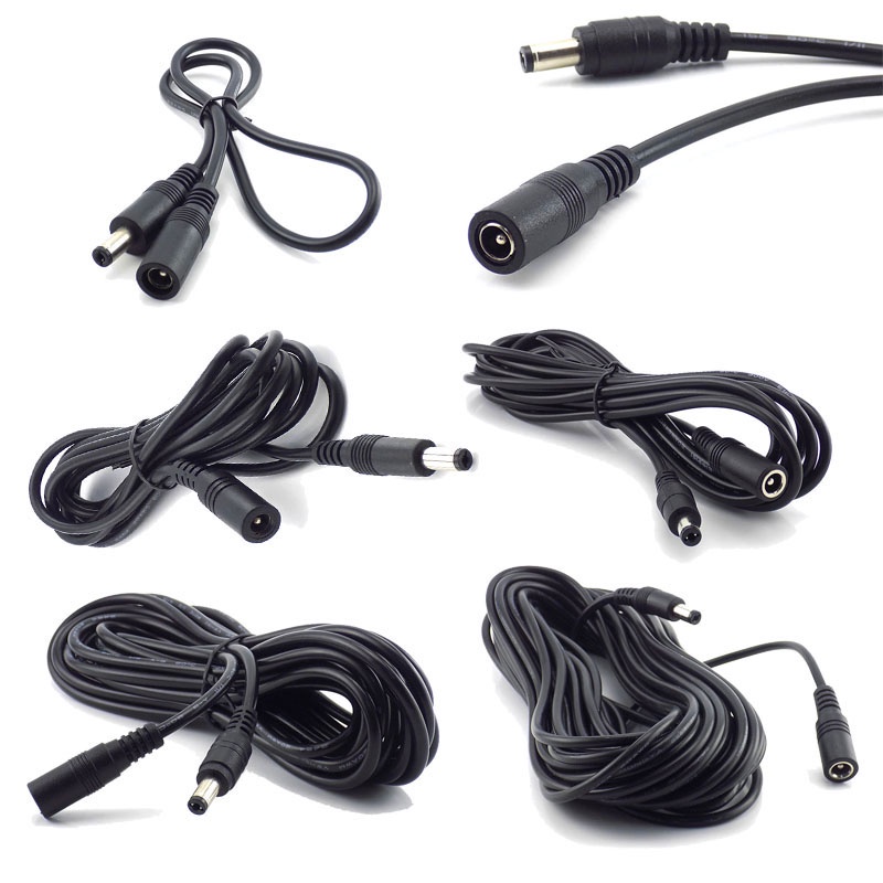 0.5M-10M DC Extension Cord 12V Power Cable Female to Male Plug Adapter ...