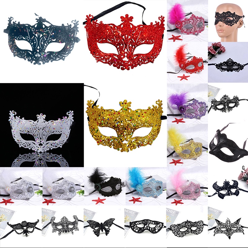 [cxGUYU] Luxury Venetian Masquerade Mask Women Eye Mask For Halloween ...