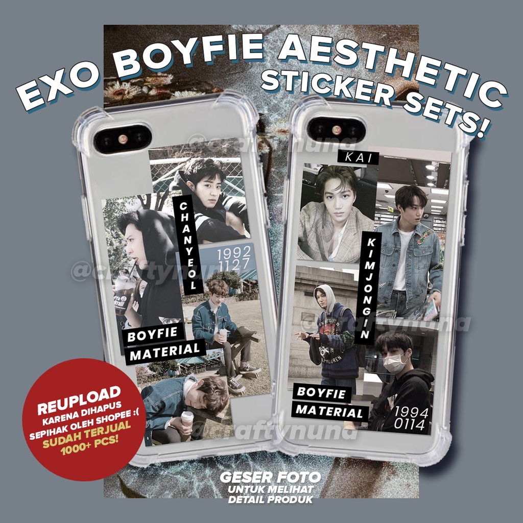 HP (EX-001) EXO Boyfie aesthetic DIY sticker set case decorative decohp ...