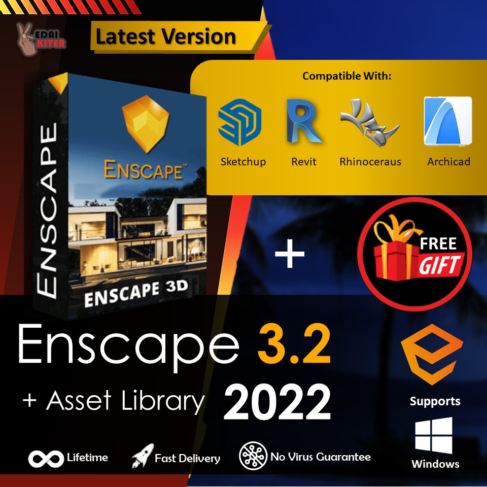 🔥 Enscape 3.2 3D 2022 + Asset Library [ Win 11 | Latest Version ...
