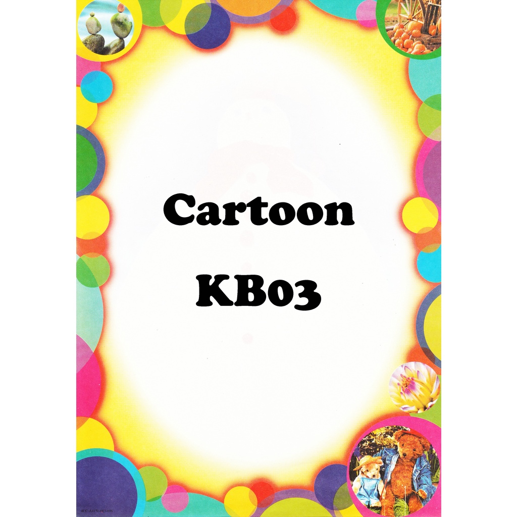 A4 Cartoon Series / Pattern Color Fancy Card Paper / Kertas Folio ...