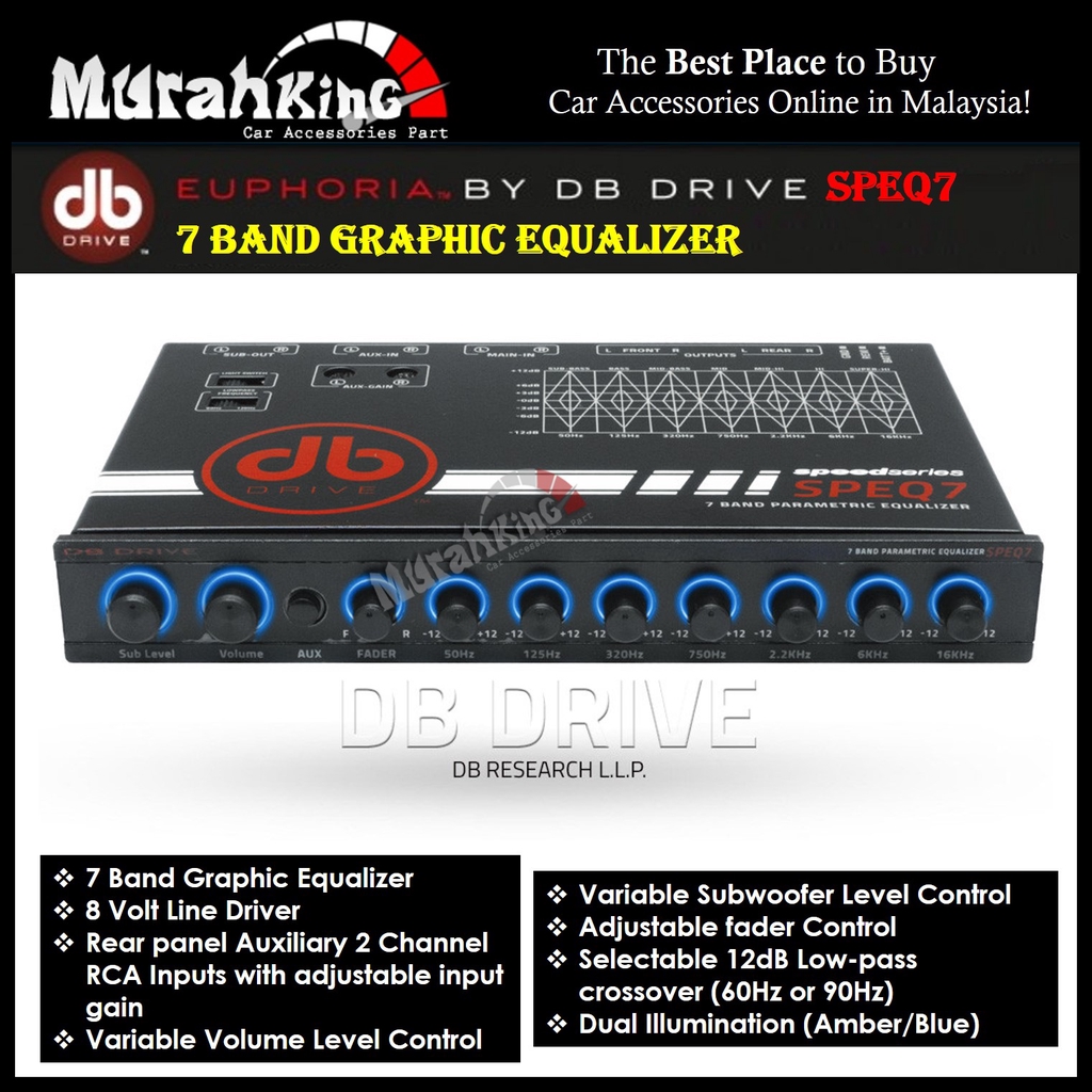 db drive SPEQ7 Car Audio 7 Band Graphic Equalizer | Shopee Malaysia
