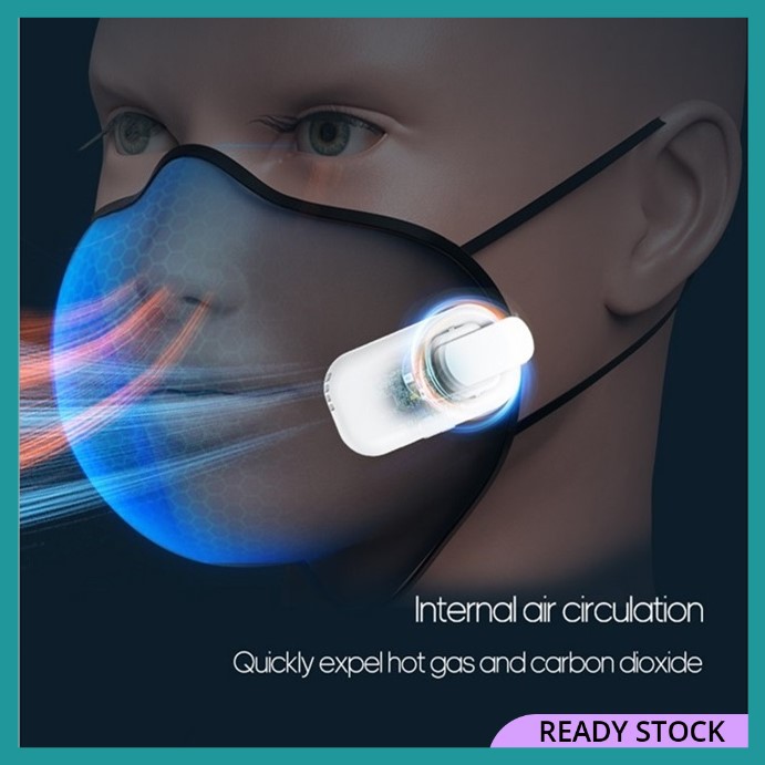 Mini Clip-on Cooling Fan Facemask Cooler USB Rechargeable Fresh Air for ...