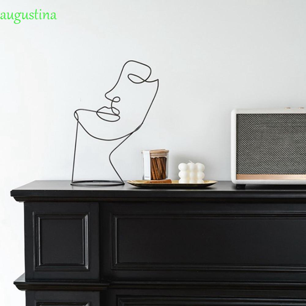 AUGUSTINA Abstract Character Abstract Metal Face Metal Lines Handmade ...