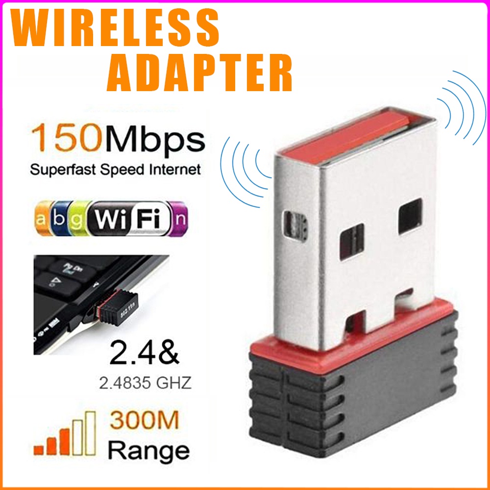 【Fast Ship】Wireless Dongle Network Card 150Mbps USB Wifi Receiver 802 ...