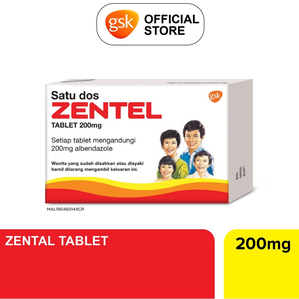 Zentel Tablet (200mg/2s) | Shopee Malaysia
