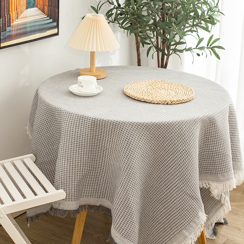 Ins Nordic cotton linen cloth table cloth Picnic Cloth Kain Meja Table ...