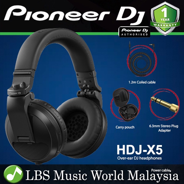 Pioneer DJ HDJ-X5 Closed Back Over Ear Professional DJ Headphones with ...