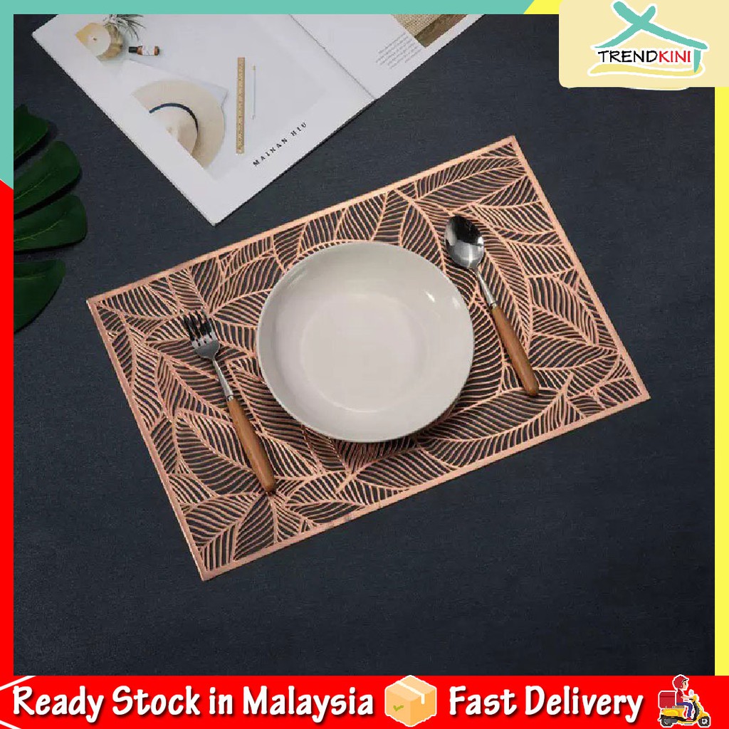 [PROMO] Alas Meja Pinggan Mangkuk Bentuk Daun/ PVC Leaf Placement Table ...