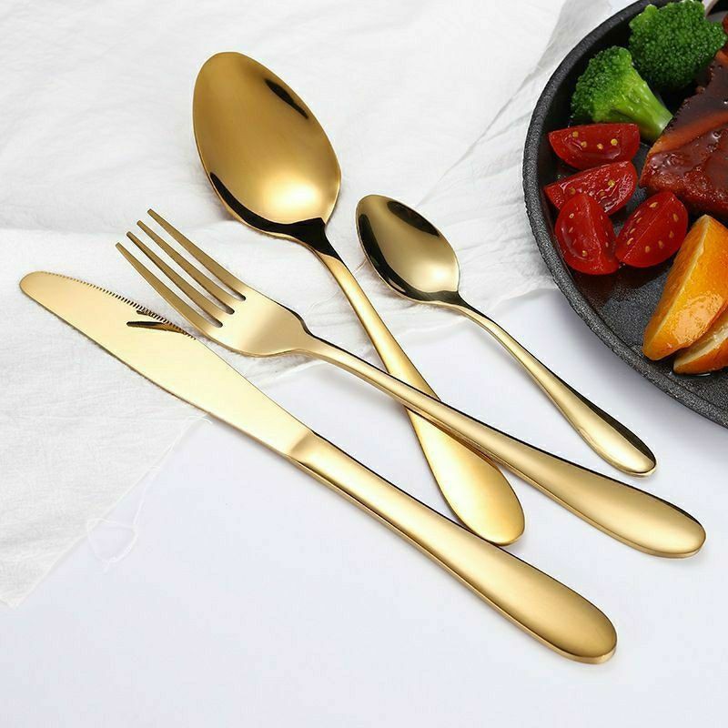 Stainless Steel Cutlery Set Knife Fork Spoon Tea Spoon Beautiful ...